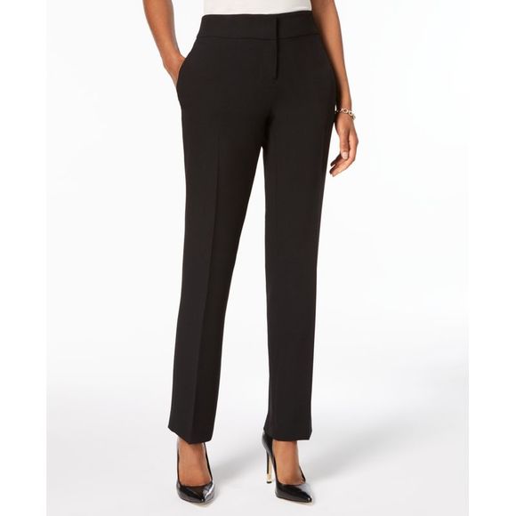 Kasper | Pants & Jumpsuits | Kasper Womens Stretch Crepe Straight Leg ...